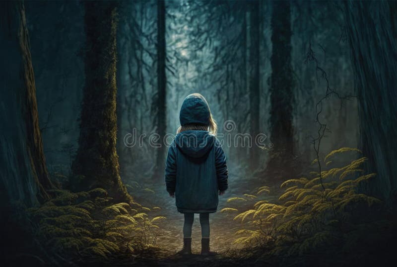 Lost Child in the Middle of Nowhere on a Lonely Road or Path in the ... Lost Child in the Middle of Nowhere on a Lonely Road or Path in the ...