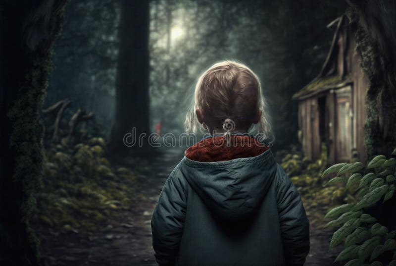 Lost Child in the Middle of Nowhere on a Lonely Road or Path in the ... Lost Child in the Middle of Nowhere on a Lonely Road or Path in the ...