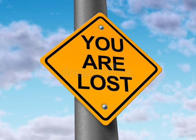Lost and Confused Signpost Symbol Stock Illustration - Illustration of ...