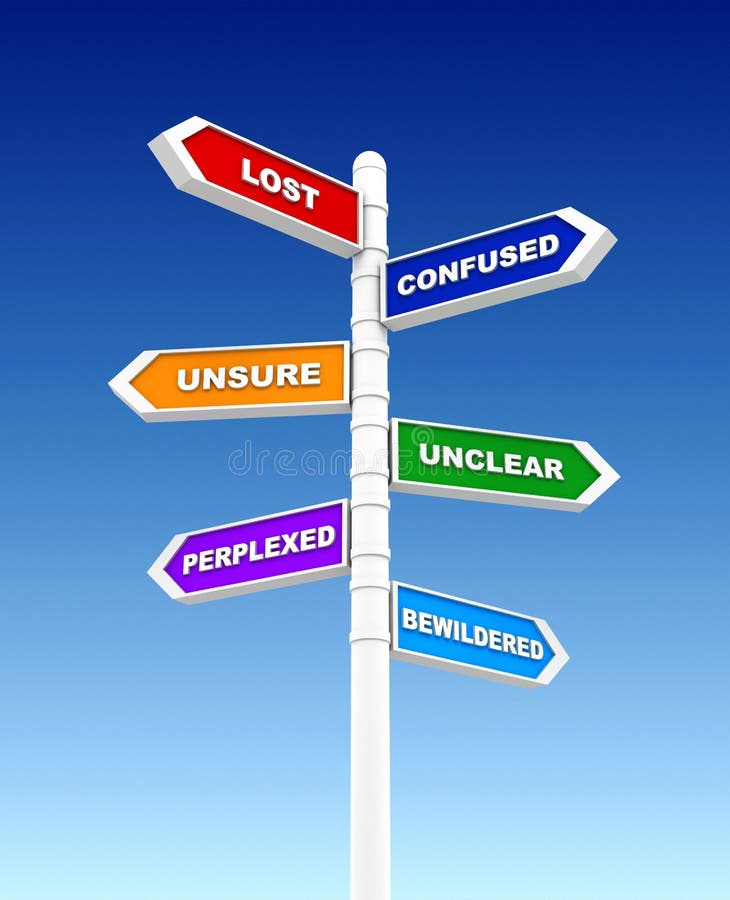 Confused Road Sign Stock Illustrations – 3,017 Confused Road Sign Stock ...