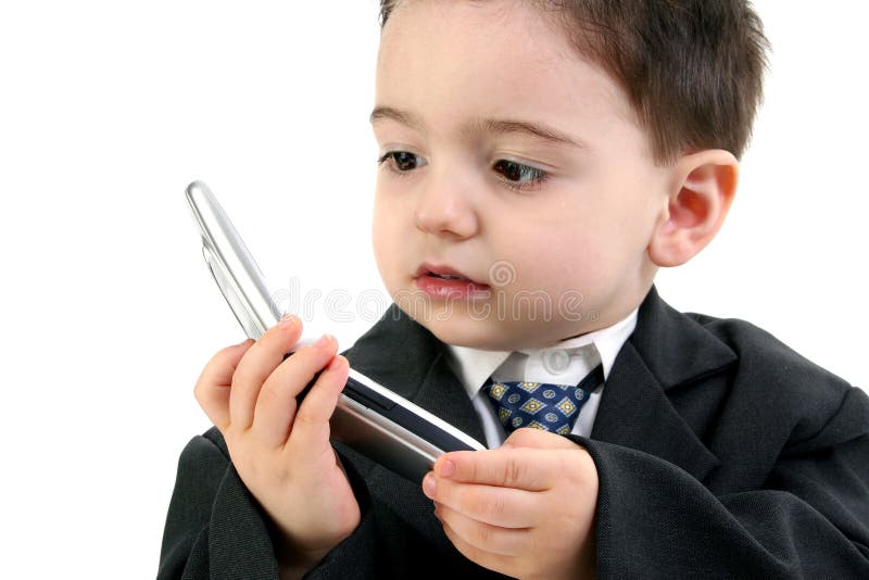 Lost Connection Toddler Boy with Cellphone Stock Image - Image of ...