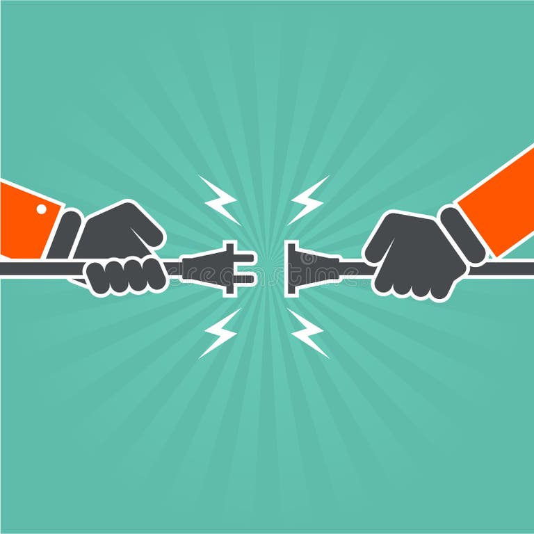 Lost Connection - Unplugged Electric Cord Stock Vector - Illustration ...