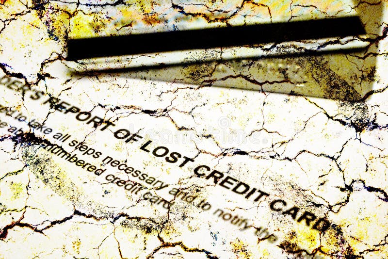 Lost credit card report stock photo. Image of report - 46804142