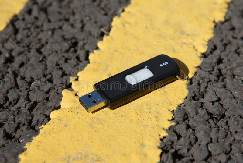 Lost Data Flash Drive stock photo. Image of dropped, lines - 10501478