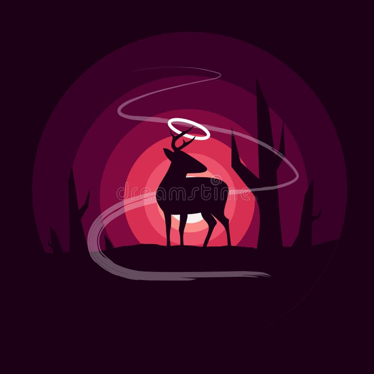 The lost deer stock illustration. Illustration of presentation - 235727960