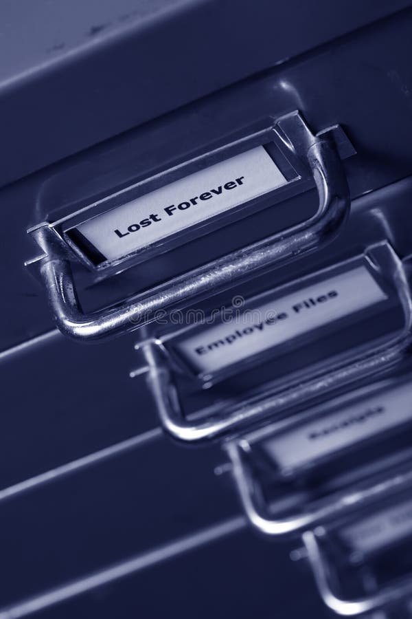 Lost Files in Filing Cabinet Stock Image - Image of forever, business ...
