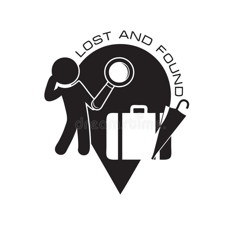 Lost and Found map sign stock vector. Illustration of found - 300356723