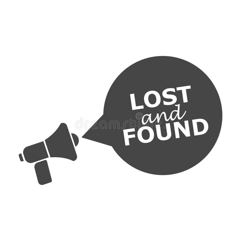 Lost and Found sign stock vector. Illustration of keys - 124322871
