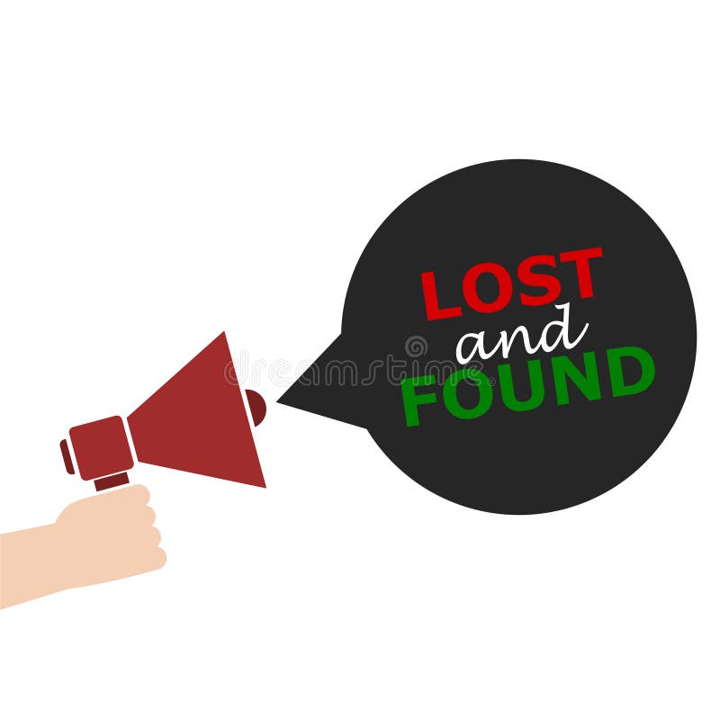 Lost and Found sign stock vector. Illustration of keys - 124322871