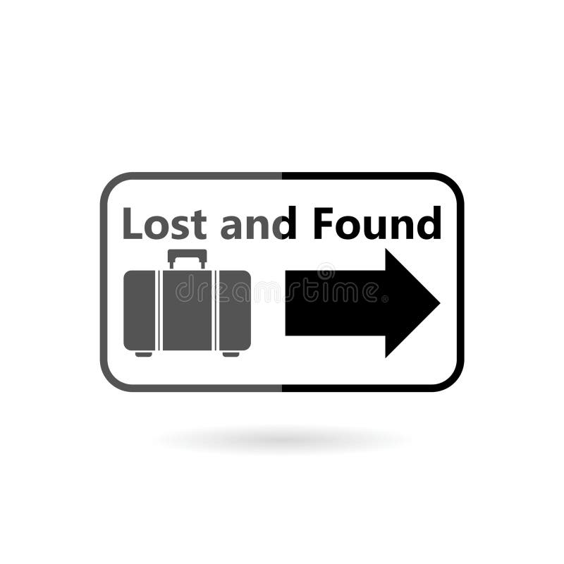 Black Lost and Found Icon or Logo Stock Vector - Illustration of ...