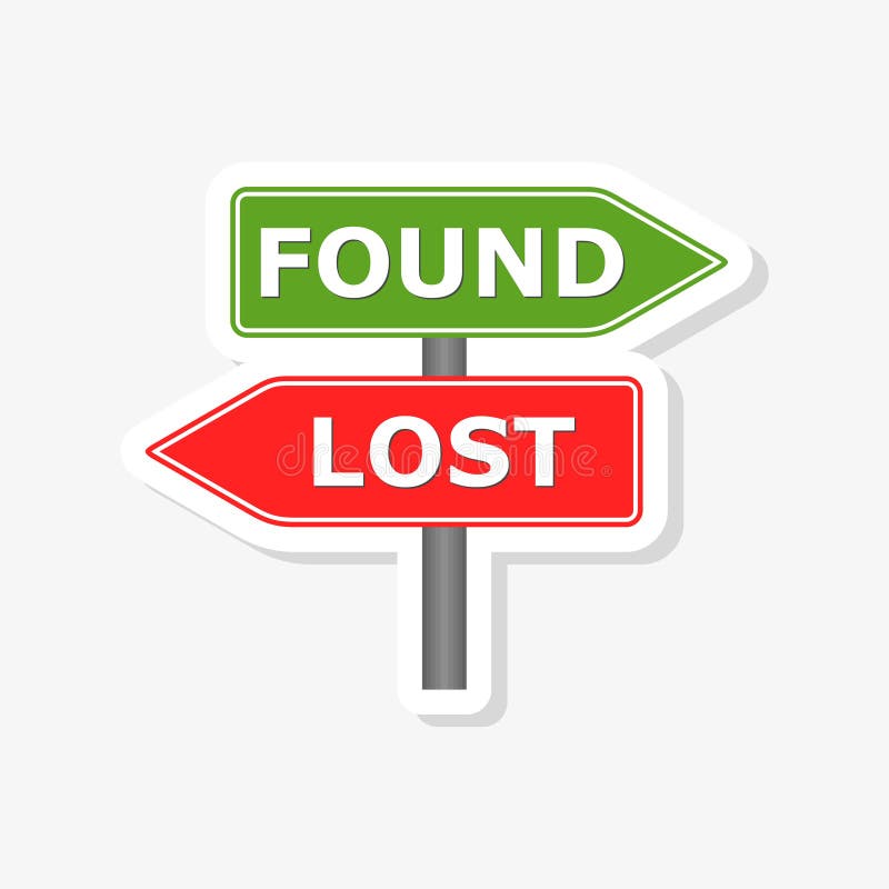 Lost and Found sign stock vector. Illustration of keys - 124322871