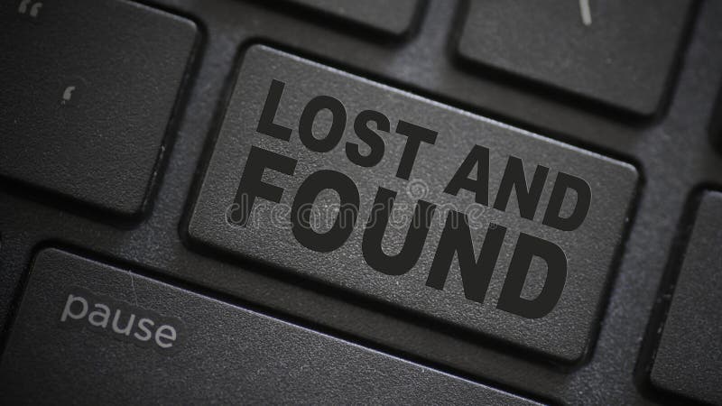 Lost and Found Text Button on Keyboard Stock Image - Image of problem ...