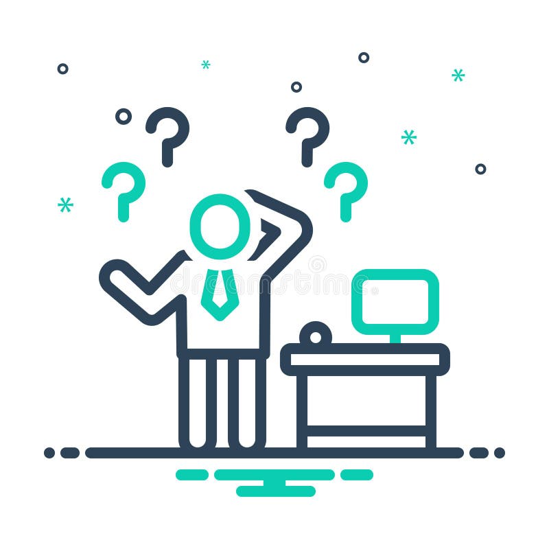 Mix Icon for Lost, Missing and Unsure Stock Vector - Illustration of ...