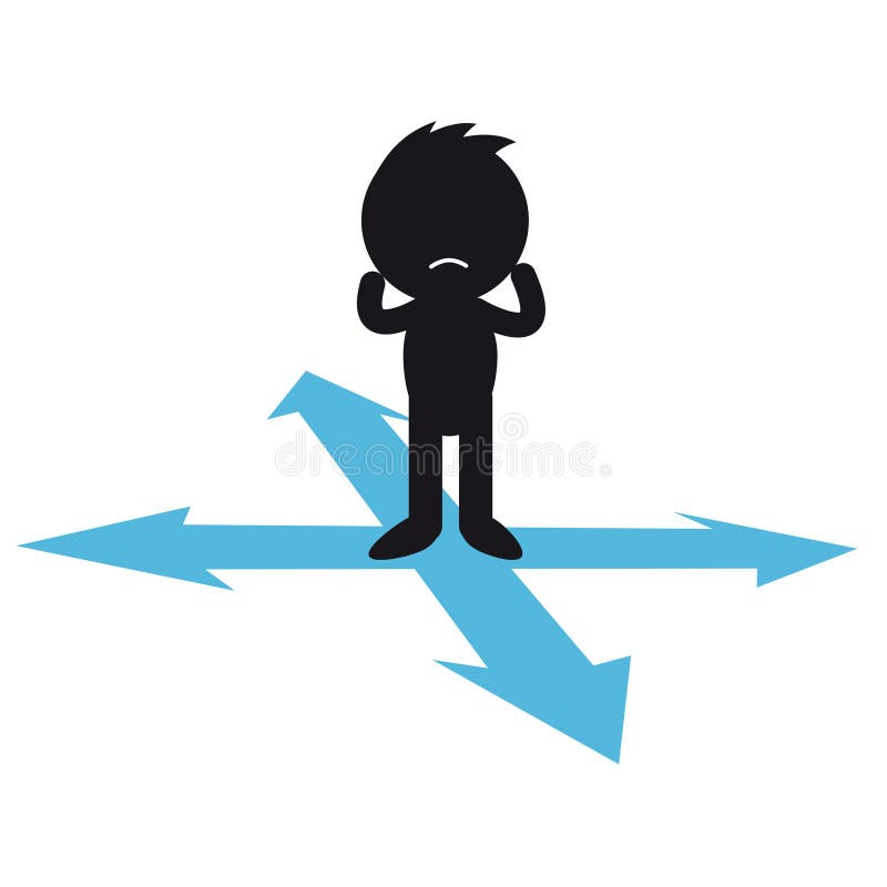 Lost stock illustration. Illustration of arrow, human - 52628306