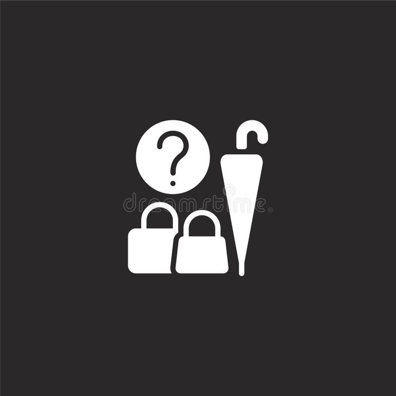 Lost Items Icon Vector Isolated on White Background, Lost Items Stock ...