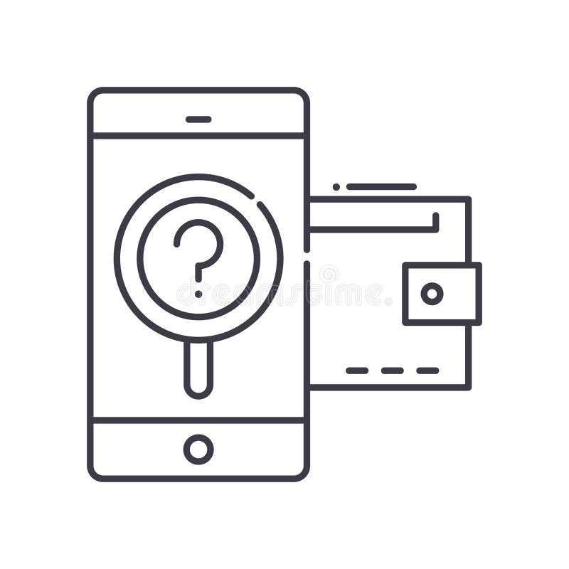 Lost Items Icon, Black Vector Sign with Editable Strokes, Concept ...