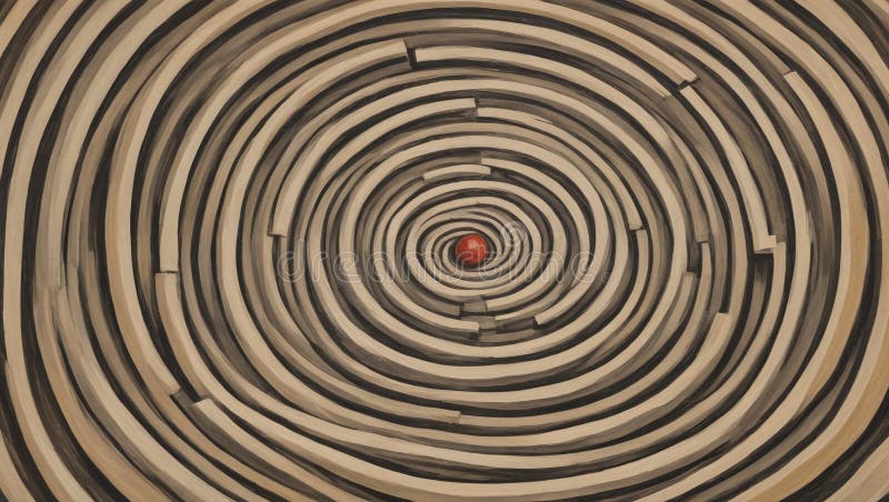 Lost in the Labyrinth a Surreal Expressionist Artwork Stock ...