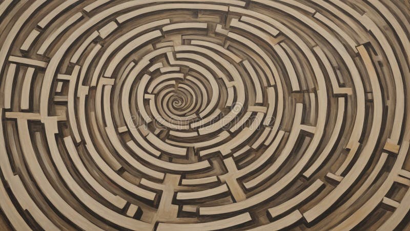 Lost in the Labyrinth a Surreal Expressionist Artwork Stock ...