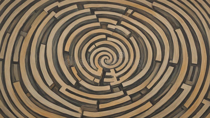 Lost in the Labyrinth a Surreal Expressionist Artwork Stock ...