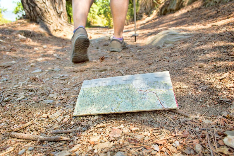 Lost the map stock photo. Image of female, hiking, holidays - 102687332