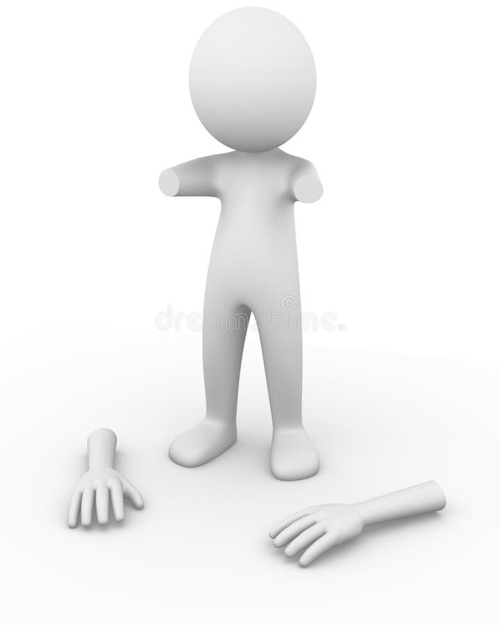 Lost my arms stock illustration. Illustration of metaphor - 17242478