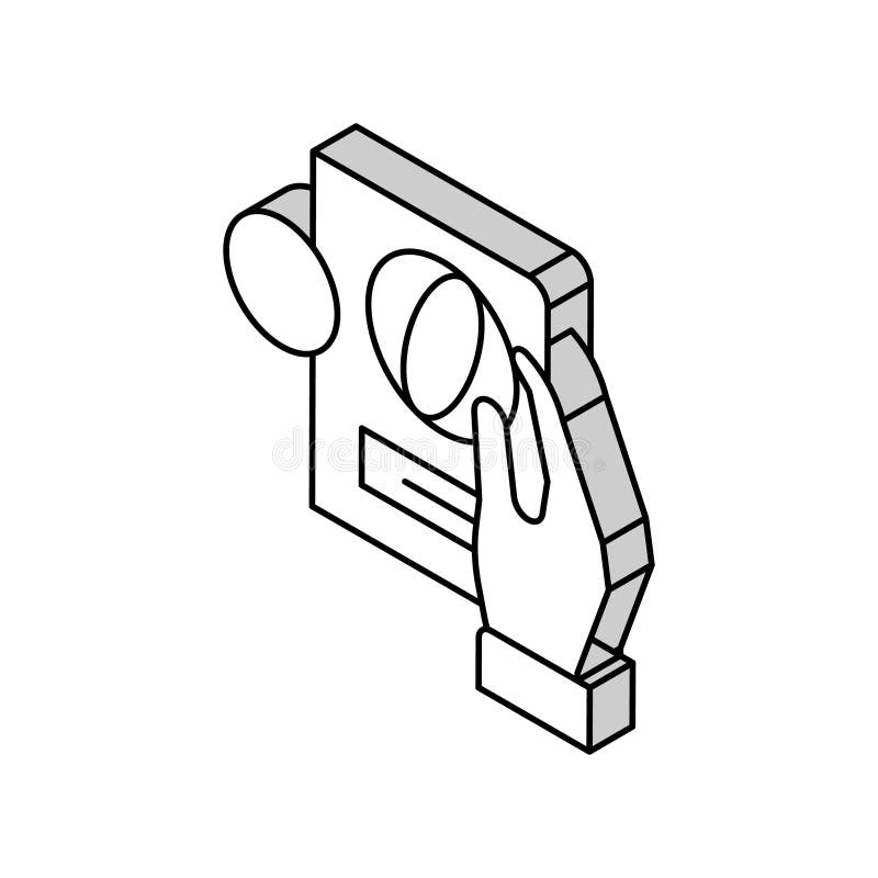 Lost Passport Document Refugee Isometric Icon Vector Illustration Stock ...