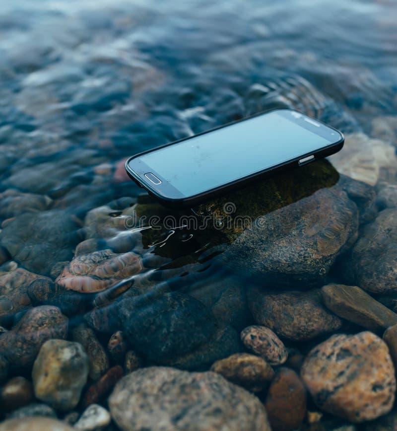 Lost Smartphone on the Water Stock Image - Image of dirt, link: 53989375