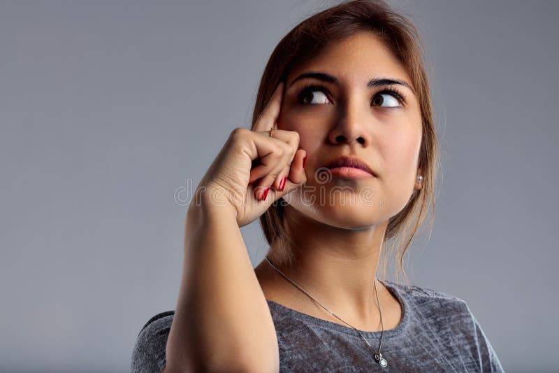 Lost in Thought, Detailed Contemplative Expression Stock Photo - Image ...