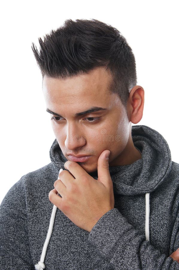 Sad man lost in thought stock image. Image of hopelessness - 55189353