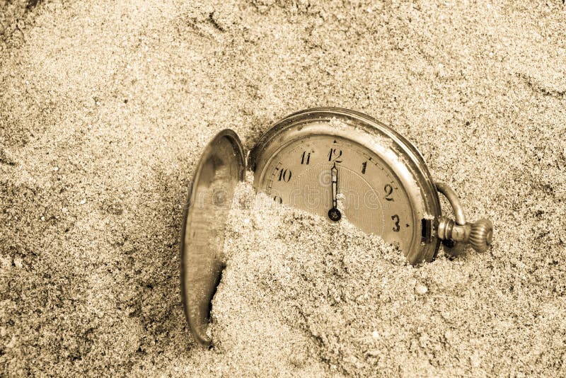 Lost time stock image. Image of broken, sepia, beach, pocket - 5273709