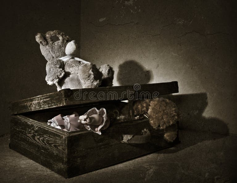 Lost toys stock image. Image of lost, suitcase, case, wall - 8642235