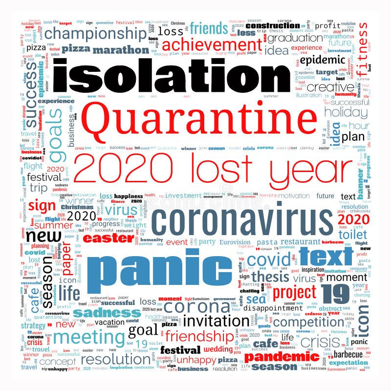 Lost Year 2020 Concept. Word Cloud on Theme Lost Year 2020 in Bubble ...