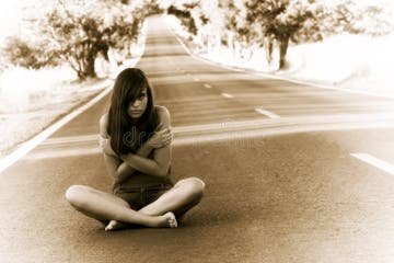 Lost young girl stock photo. Image of remote, lone, abandoned - 6370112