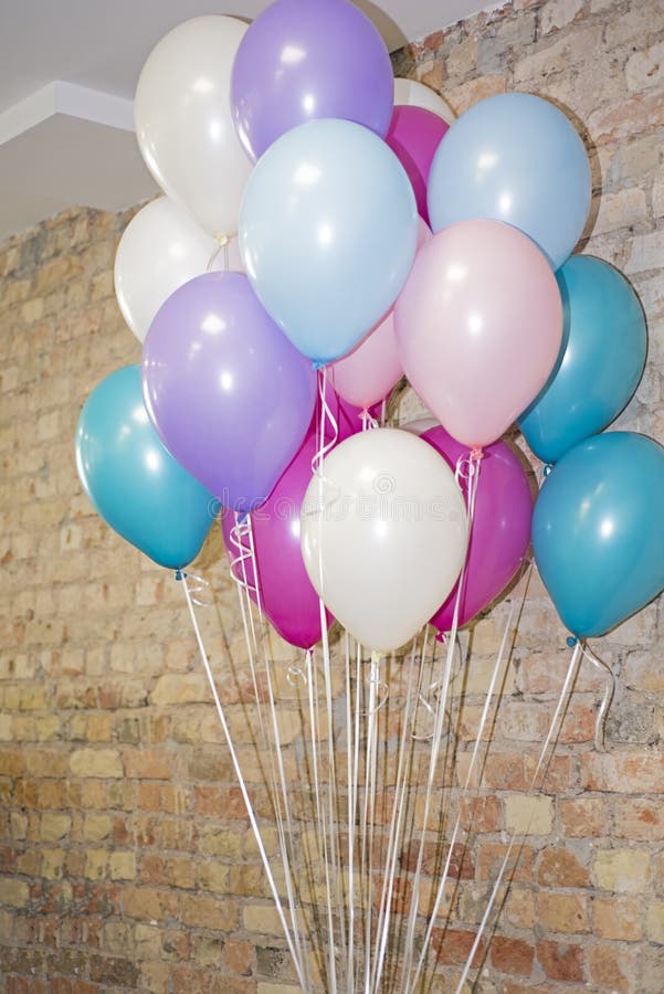 A lot of balloons. stock photo. Image of play, children - 121882508