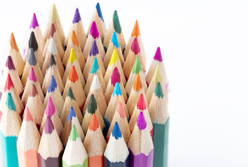A Lot of Beautiful Colored Pencils Stock Image - Image of graphite ...