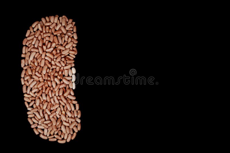 A Lot of Beige Beans on a Black Background. Stock Image - Image of copy ...