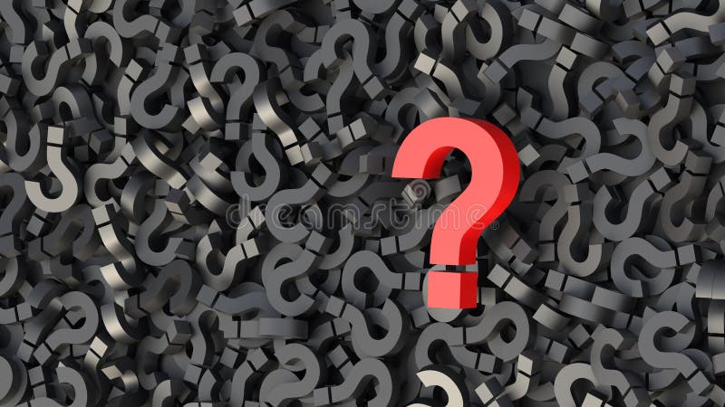 Black and Red Question Marks Stock Illustration - Illustration of debt ...