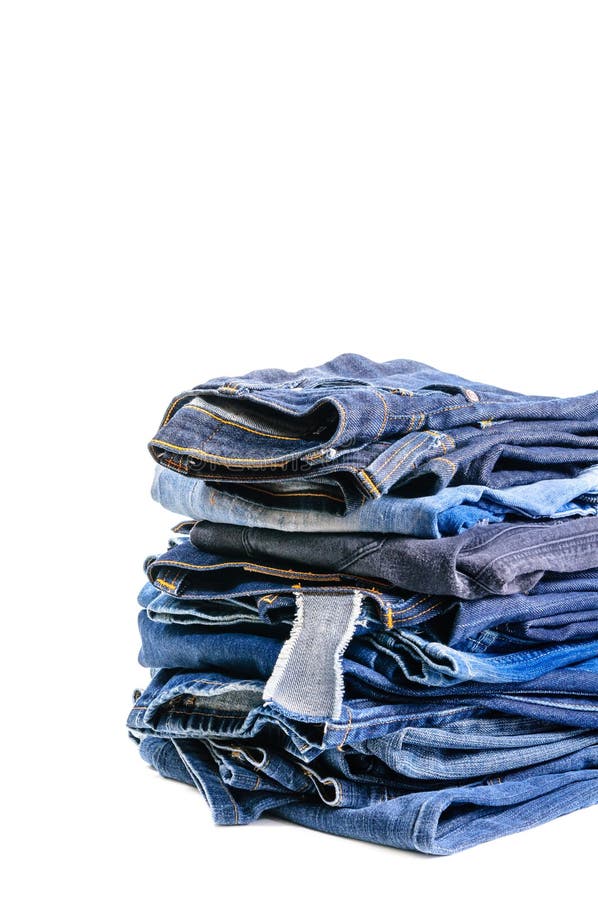 Lot of blue jeans stock image. Image of cloth, front - 41732709
