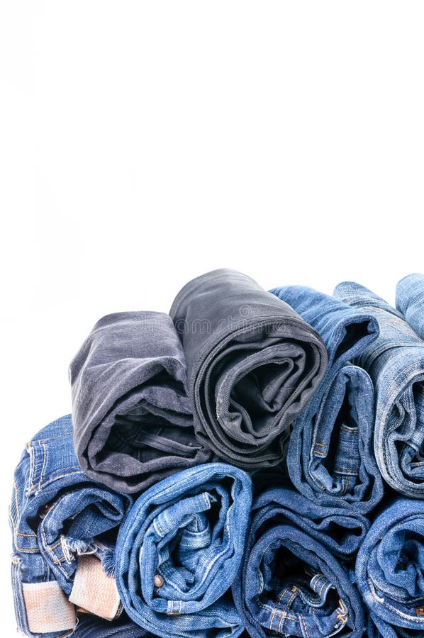 Lot of blue jeans stock image. Image of cloth, garment - 41732709