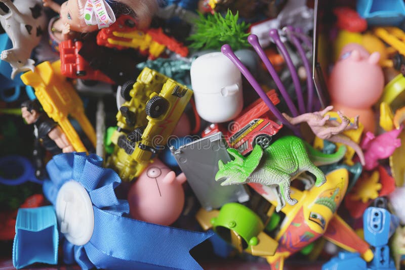 Lot of Children S Toys in a Box Stock Image - Image of editorial ...