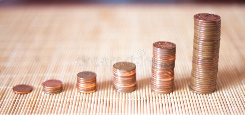 A lot of coins in a pile stock photo. Image of savings - 47178300
