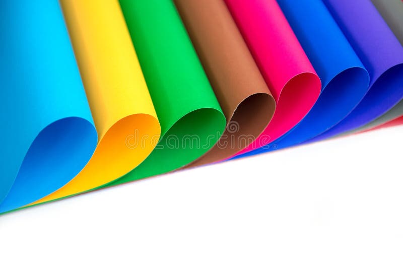 Lot of Color Paper for Crafts Idea Stock Photo - Image of sheet, brown ...