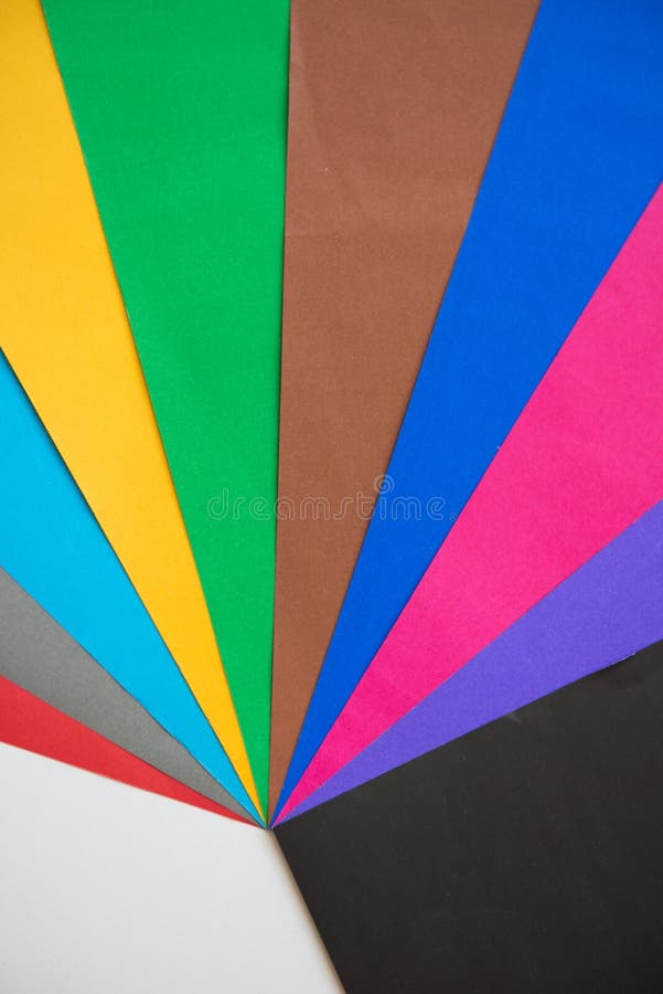 Lot of Color Paper for Crafts Idea Stock Photo - Image of material ...