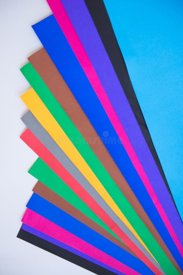 Lot of Color Paper for Crafts Idea Stock Image - Image of design ...