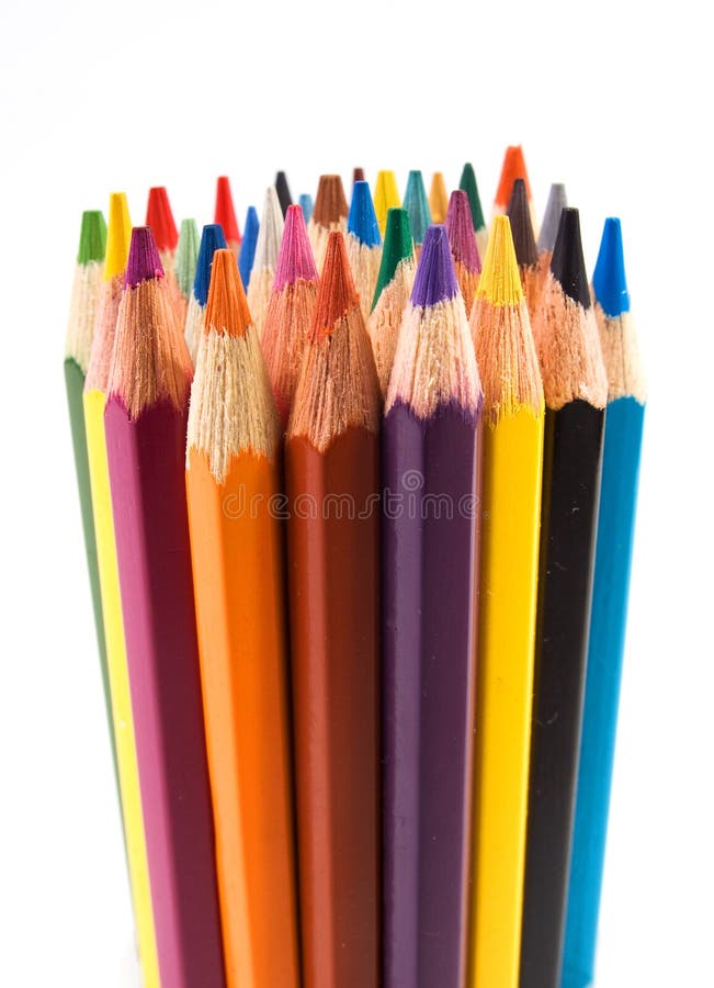 A lot of color pencils stock photo. Image of clipping - 16768422