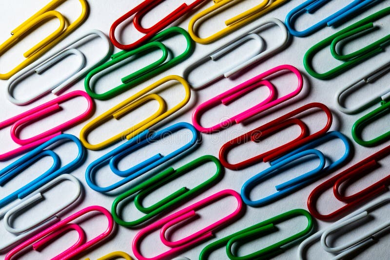 Color Office Clips. Office Background. Stock Image - Image of colorful ...