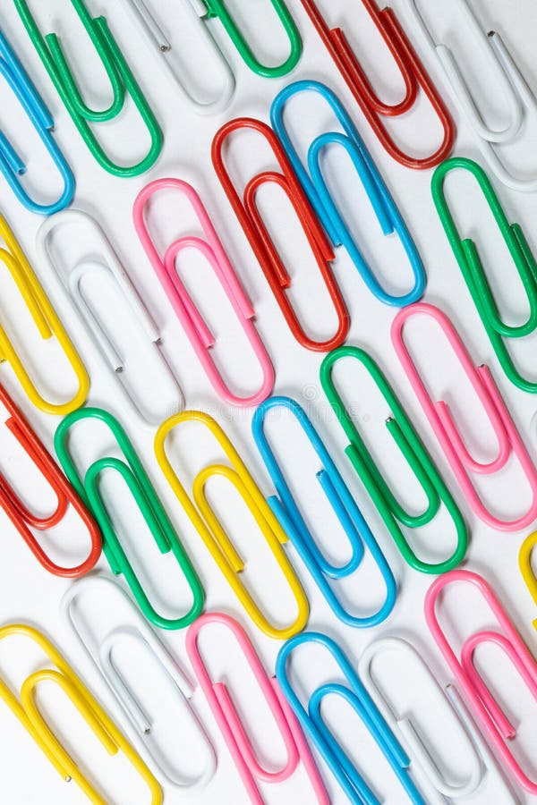 Color Office Clips. Office Background. Stock Photo - Image of clip ...