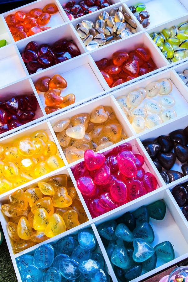 A Lot of Colorful Candy ,shape As Heart Stock Photo - Image of gummy ...