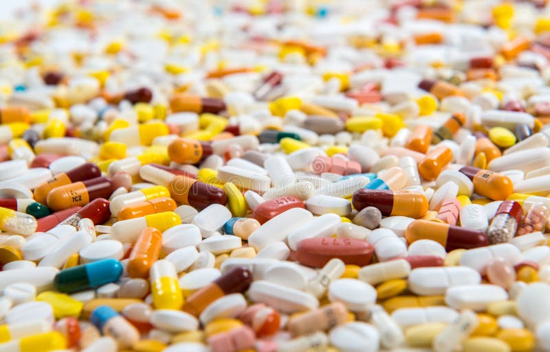 A lot of colorful pills stock image. Image of medical - 51401017