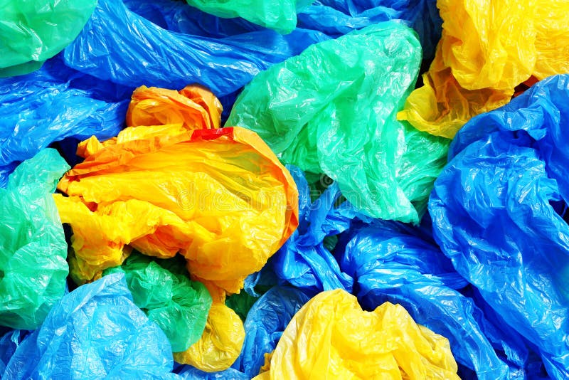 A Lot of Colorful Plastic Bags Stock Photo - Image of pollution ...